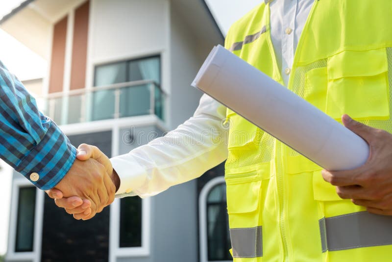 Construction Team Hands Shaking Greeting Start Up Plan New Project ...