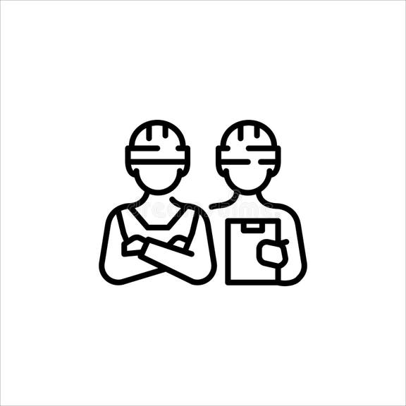 Construction team icon stock vector. Illustration of professional ...