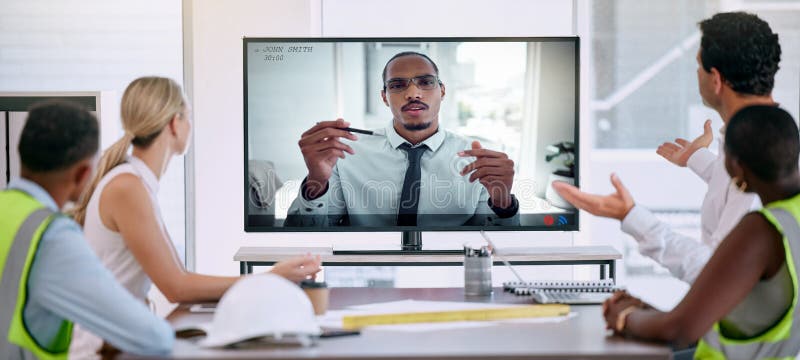 Construction Teamwork, Webinar Video Conference Call and Engineer ...
