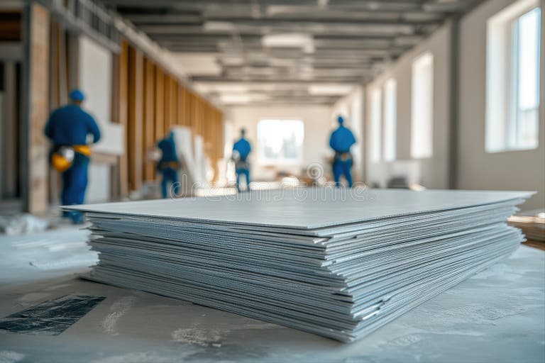 Construction and Teamwork. Workers Collaborating on a Building Project ...