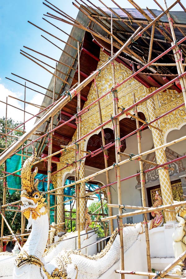 Construction of a Temple Building Stock Image - Image of development ...