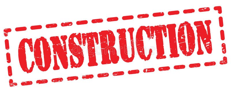 CONSTRUCTION Text Written on Red Stamp Sign Stock Illustration ...