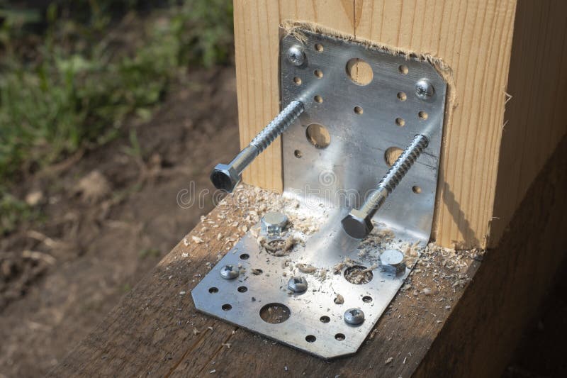 Timber frame fastening stock image. Image of carpentry - 337621119