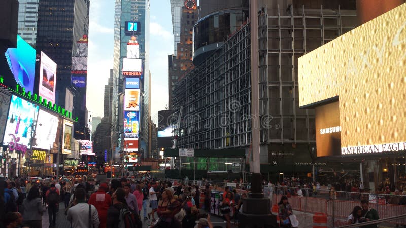 Construction at Times Square Editorial Stock Photo - Image of work ...