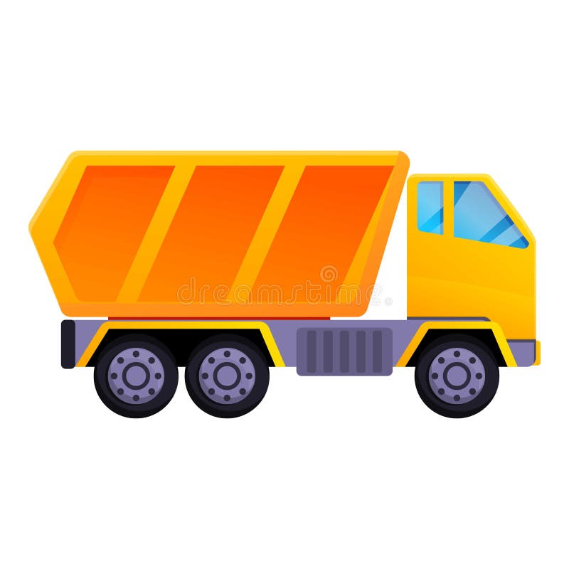 Cartoon Tipper Truck Isolated White Background Stock Illustrations ...