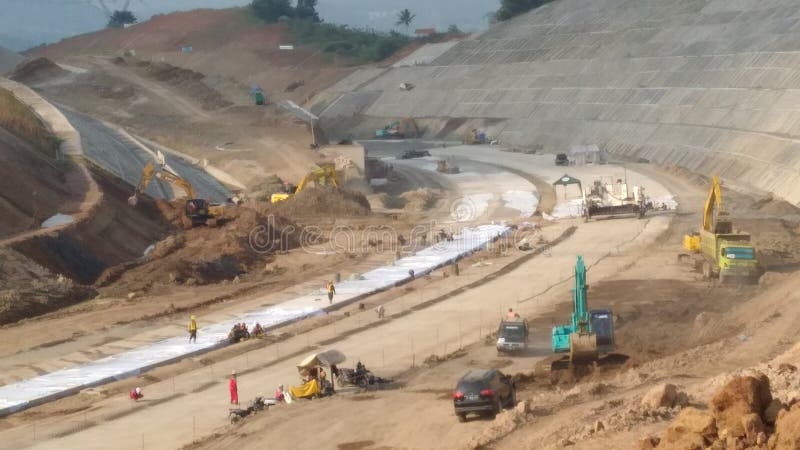 The Construction of Toll Roads Editorial Stock Image - Image of geology ...