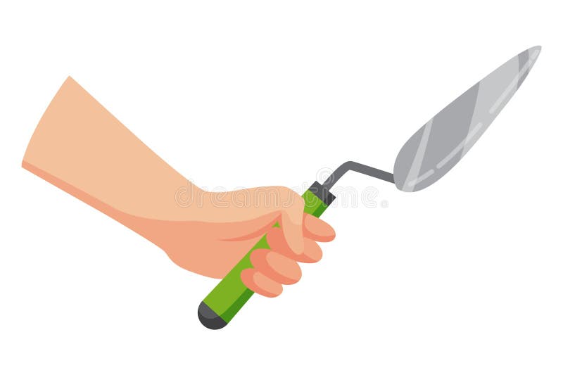 Construction Tool in Hand, Trowel. Repair and Housework Equipment in ...