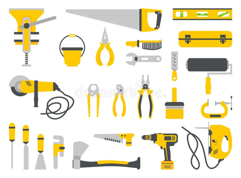 Construction Tool Instrument for Building, Repair. Building Repair Hand ...