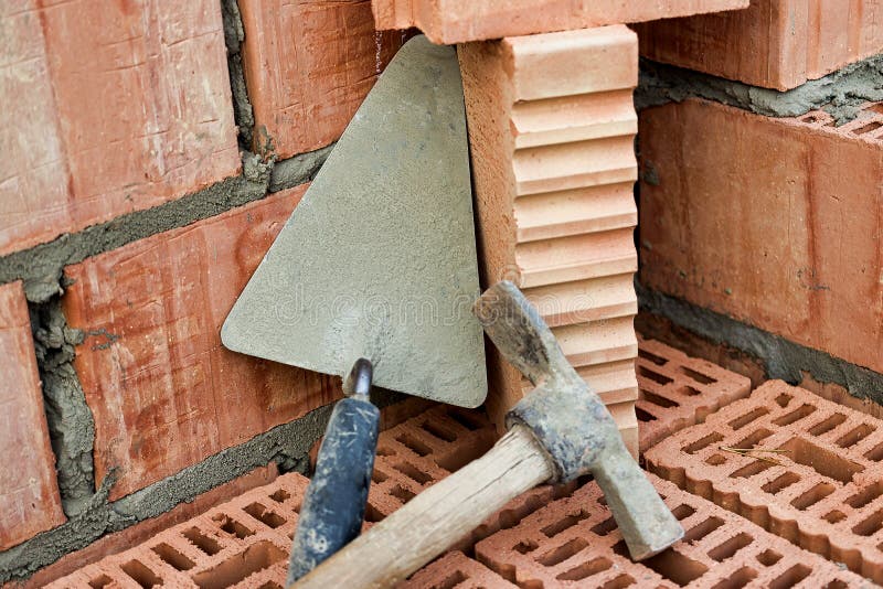 Construction Tool for Laying Bricks and Blocks. Bricklayer S Tools ...