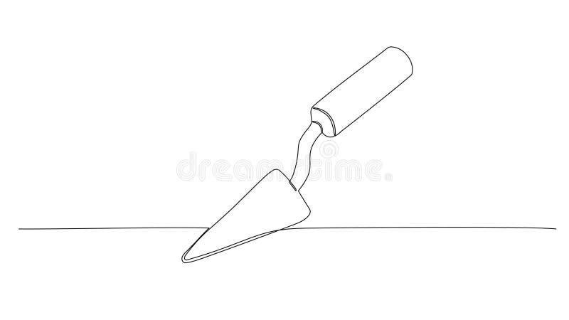 Construction Tool One Continuous Line Illustration. Hand Drawn Sketch ...