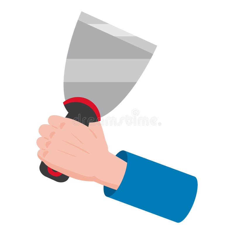 Construction Tool Putty Knife, Spatula Repair Tool. Hand Hold Spackling ...