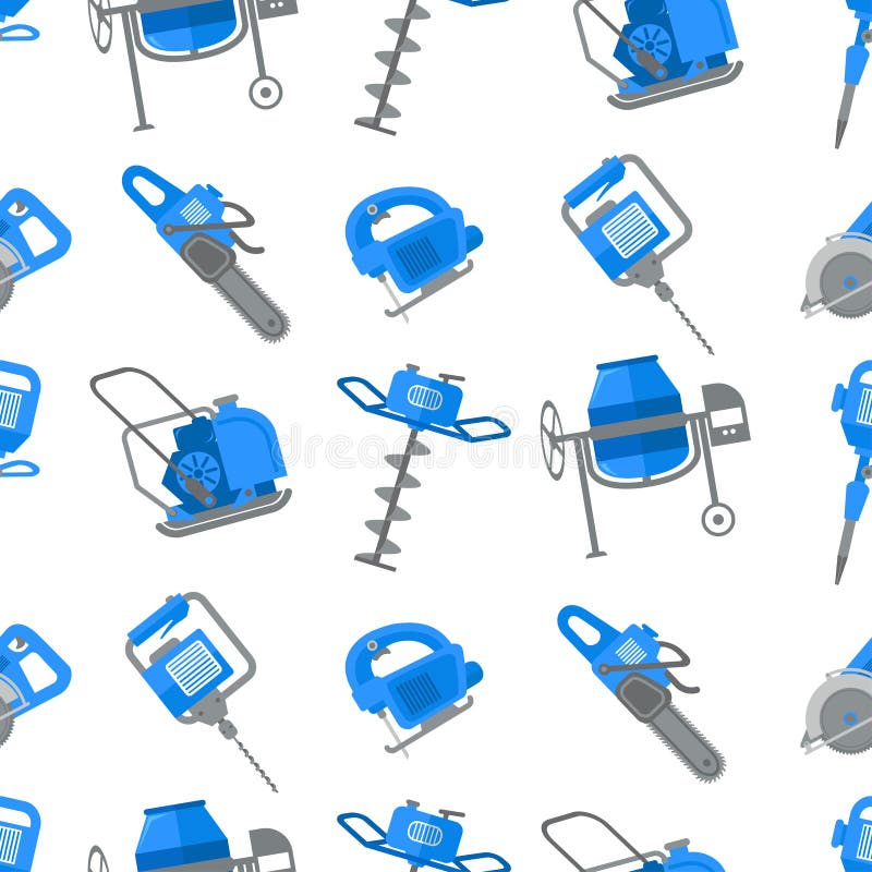 Construction Tool Seamless Pattern. Building Stock Illustration ...