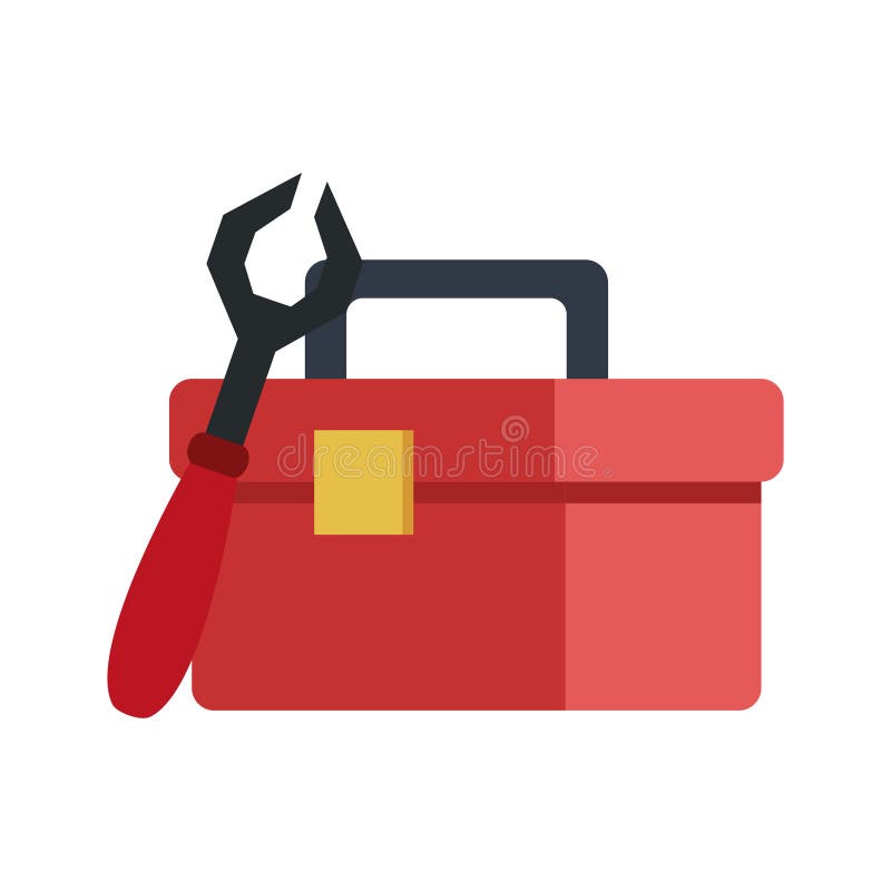 Construction Toolbox Isolated Stock Vector - Illustration of work ...