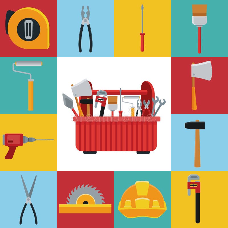 Construction Toolbox Service Vector Ilustration Icon Urban Stock Vector ...