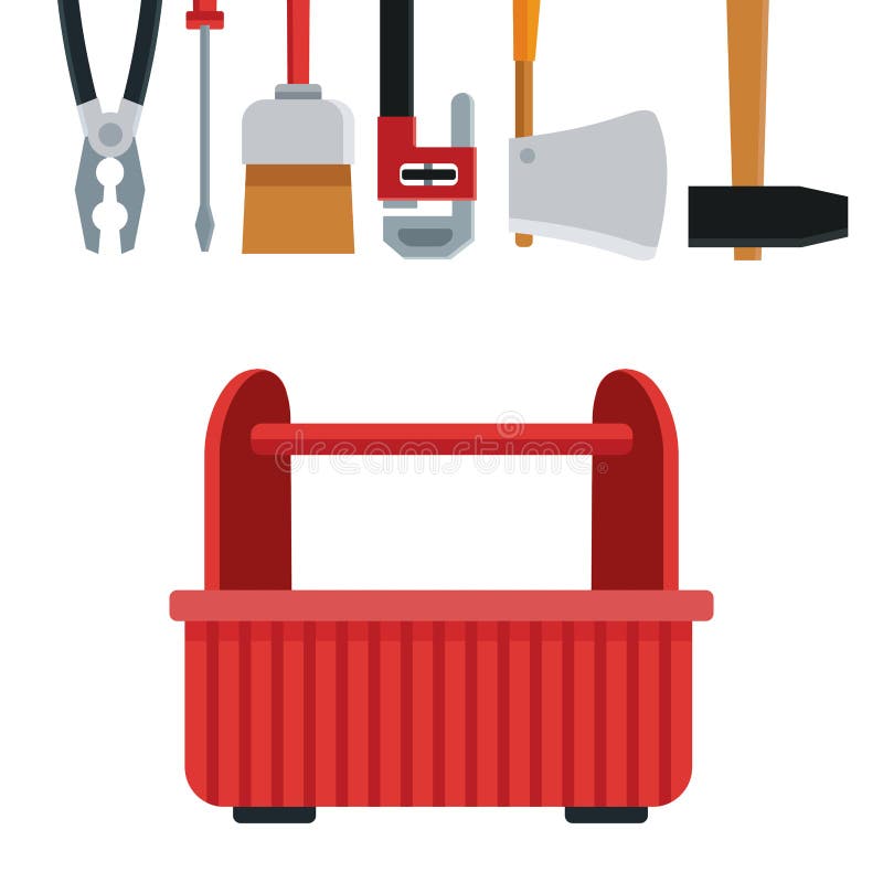 Construction Toolbox Service Vector Ilustration Icon Urban Stock Vector ...