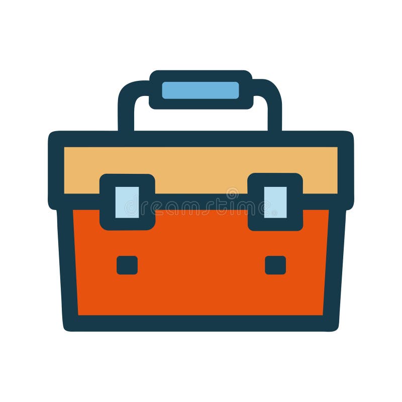 Construction Toolbox for Tool Storage Stock Vector - Illustration of ...
