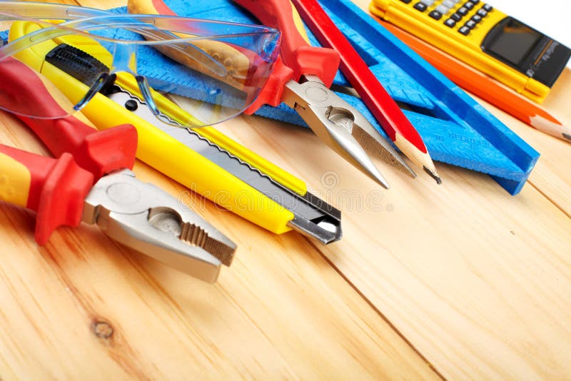 Construction tools. stock photo. Image of copy, pliers - 35582276