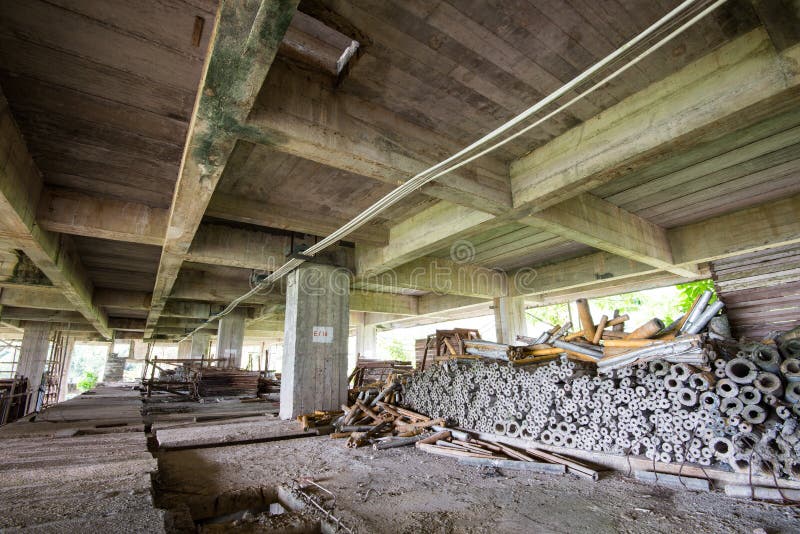 Construction Tools in Abandoned Buildings Stock Image - Image of creepy ...