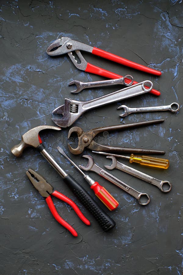 Construction Tools Background Stock Image - Image of arrangement, tool ...