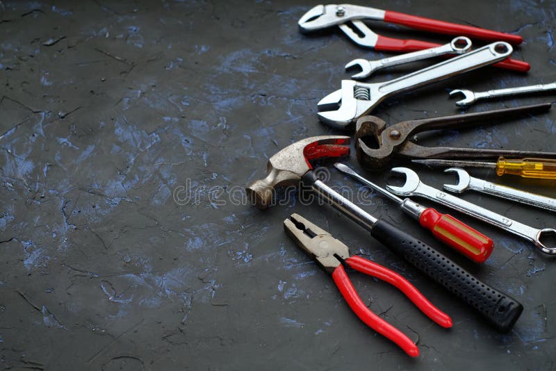 Construction Tools Background Stock Photo - Image of tool, interior ...
