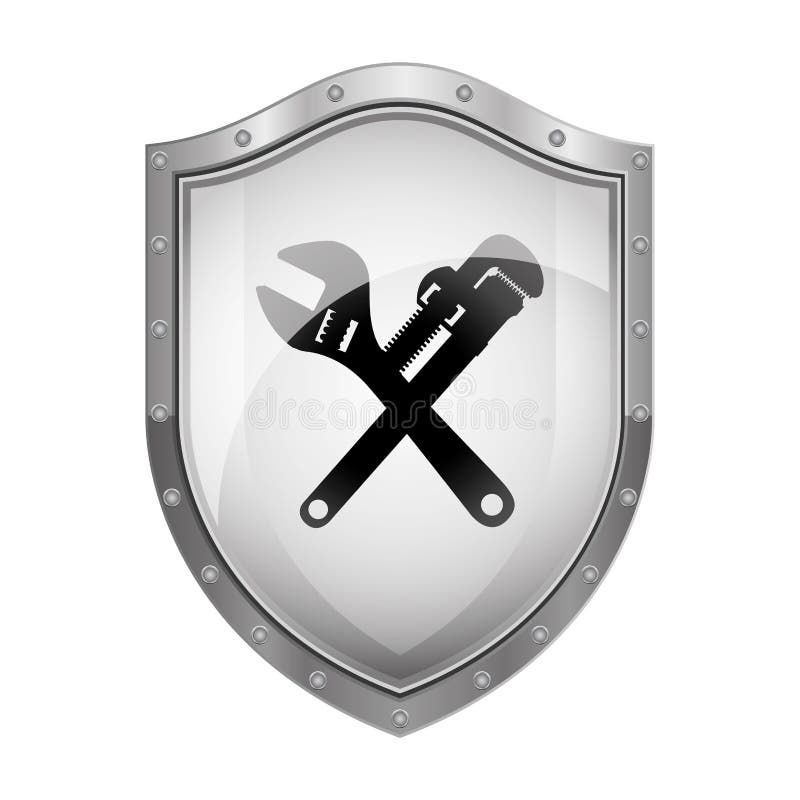 Construction Tools on Badge Stock Illustration - Illustration of group ...