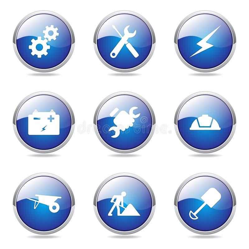 Tools Button stock illustration. Illustration of button - 2924724
