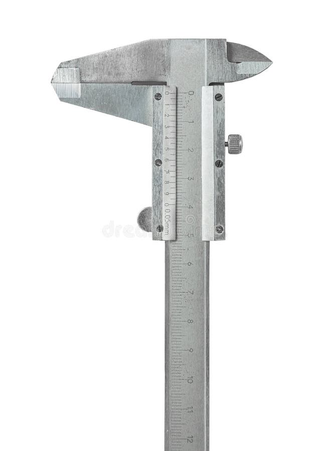 Construction Tools Classic Closed Caliper Isolated on White Stock Image ...