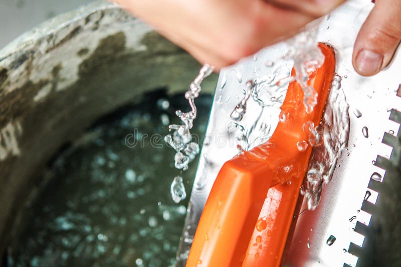 Construction Tools Cleaning Stock Image - Image of horizontal ...