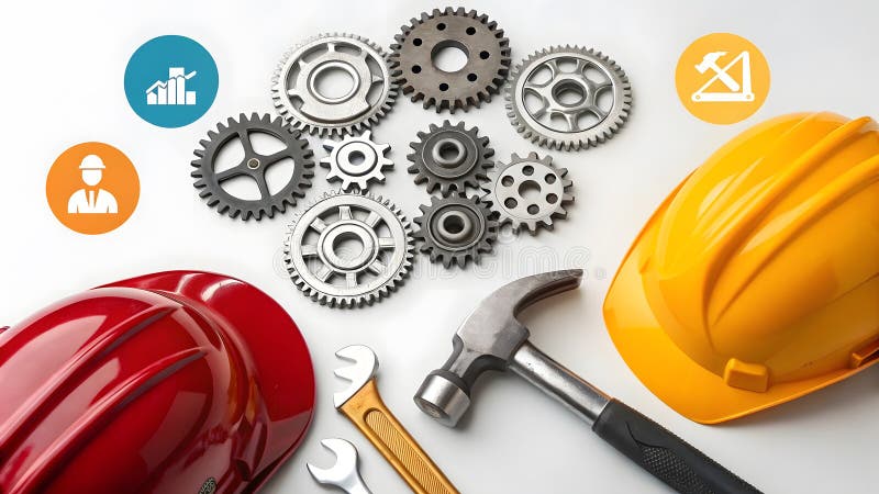 Construction Tools and Gears Laid Out for Project Planning and ...