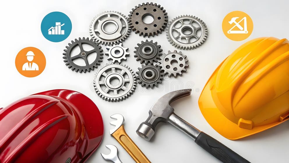 Construction Tools and Gears Laid Out for Project Planning and ...