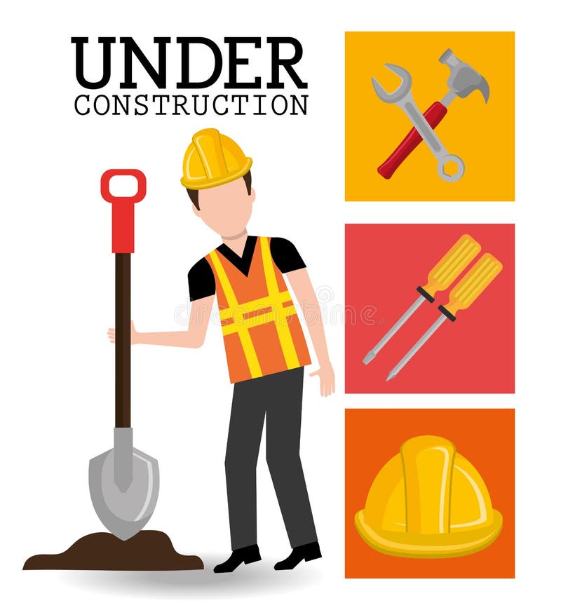 Construction and tools stock vector. Illustration of shovel - 62154550