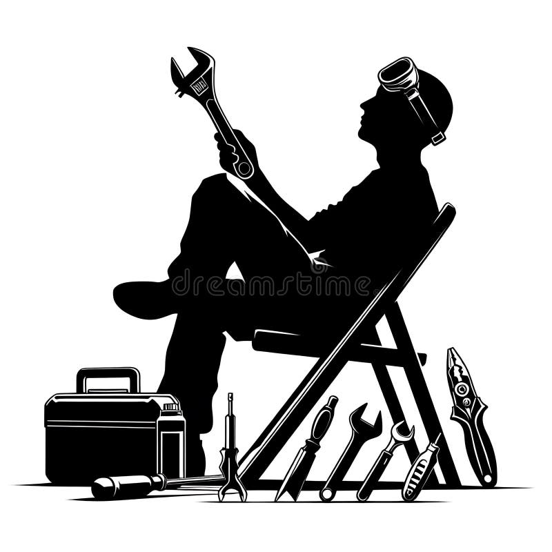 Construction Tools Line Art Design Illustration Premium Quality Stock ...