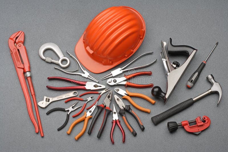 Construction safety tools stock image. Image of orange - 5224927
