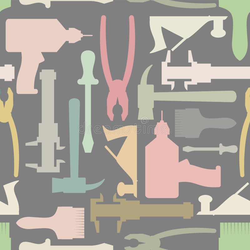Carpenter Tools Pattern Stock Illustrations – 638 Carpenter Tools ...