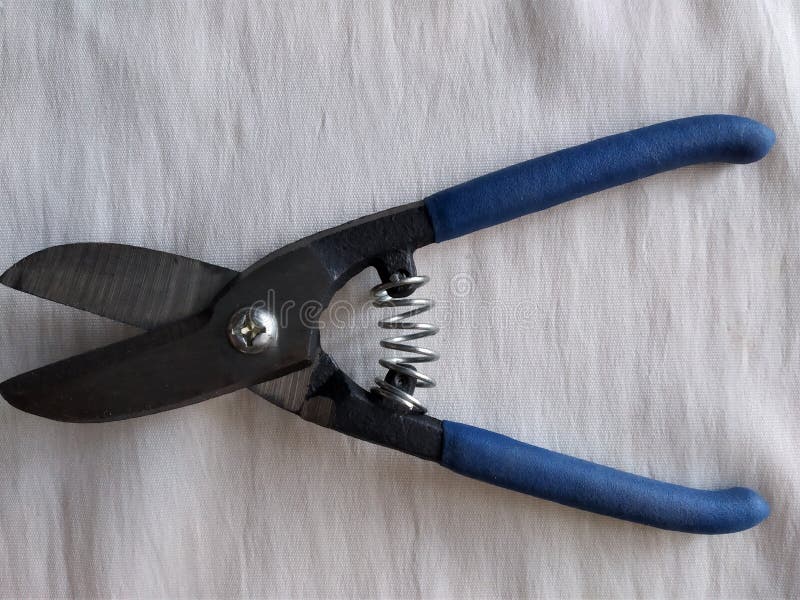 Construction Tools, Small Scissors for Metal Cutting, a White ...