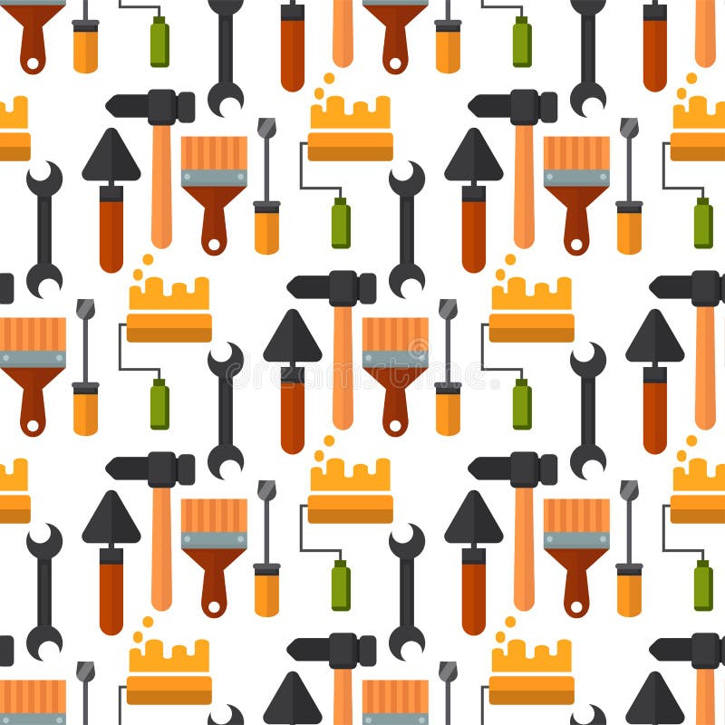 Construction Tools Worker Equipment Stock Vector - Illustration of home ...