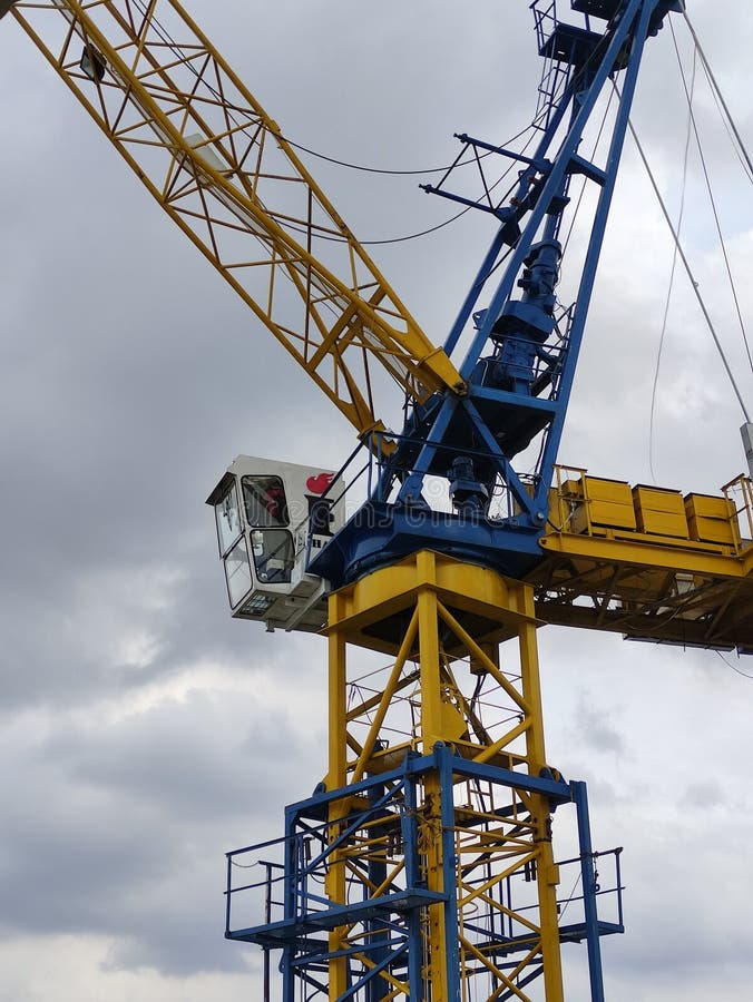 Construction tower crane editorial photography. Image of towercrane ... Construction tower crane editorial photography. Image of towercrane ...