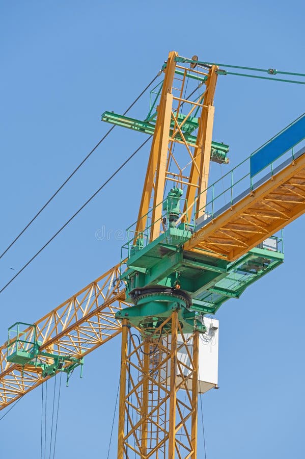 Construction Tower Crane with a Cabin Editorial Photo - Image of ...