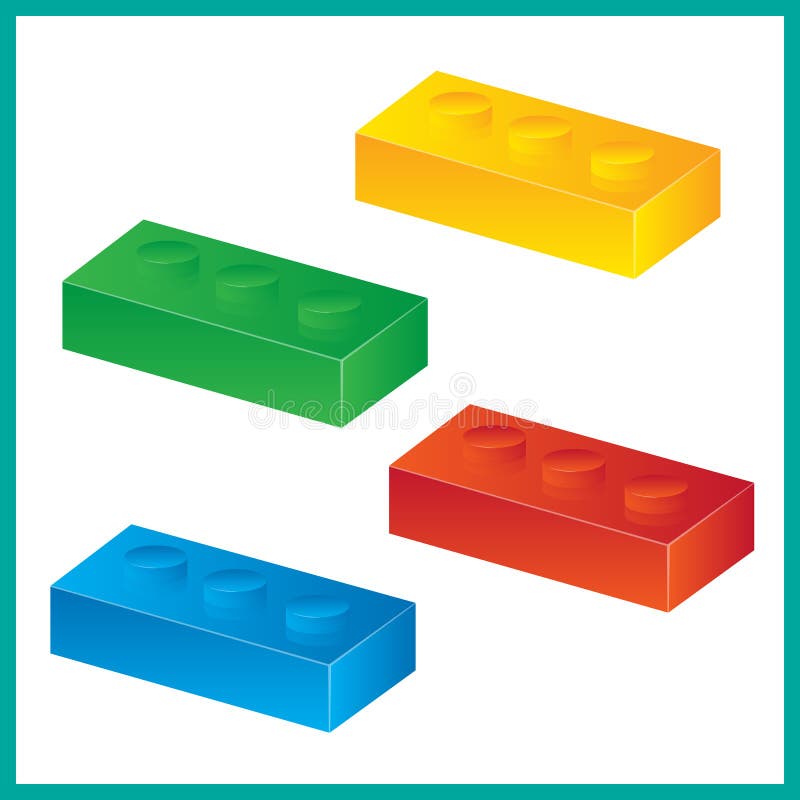 Construction Toy Cubes. Connector Bricks Stock Illustration ...