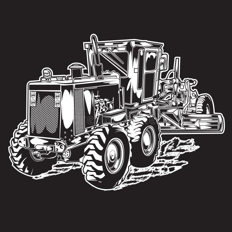 Construction Tractor Car Vector Illustration Stock Vector ...