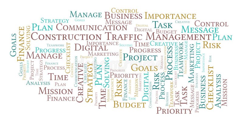 Traffic Management Word Cloud, Made with Text only. Stock Illustration ...
