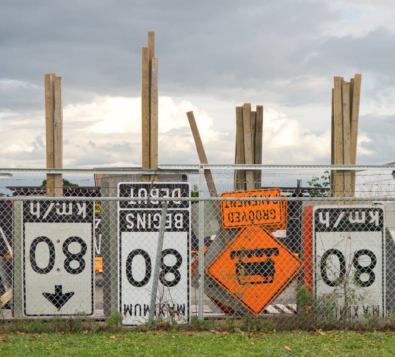Construction traffic signs stock image. Image of signal - 27649123
