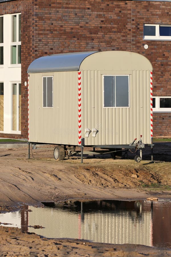 Construction trailer stock image. Image of architecture - 66965729