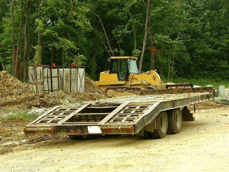 Construction - Trailer Hauler Stock Photo - Image of clay, industrial ...