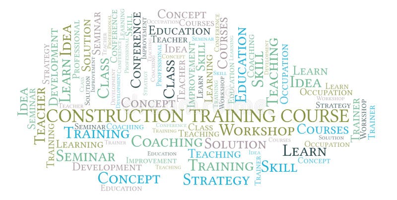 Construction Training Course Word Cloud. Stock Illustration ...