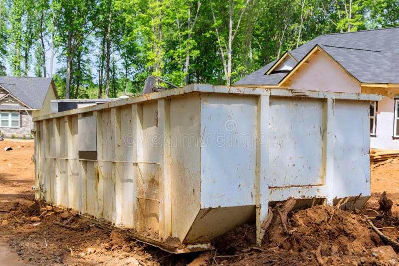 Construction Trash Dumpsters in an Metal Container, Home House ...