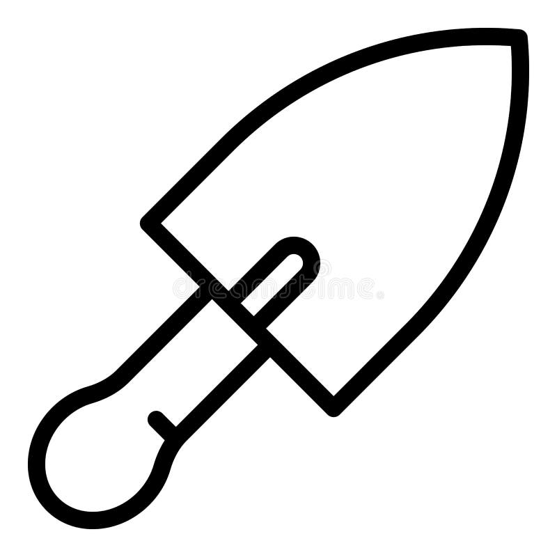 Construction Trowel Icon, Outline Style Stock Vector - Illustration of ...