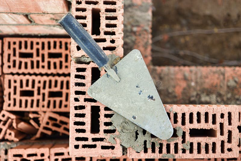 Construction Trowel for Laying Bricks and Blocks. Construction Tool of ...