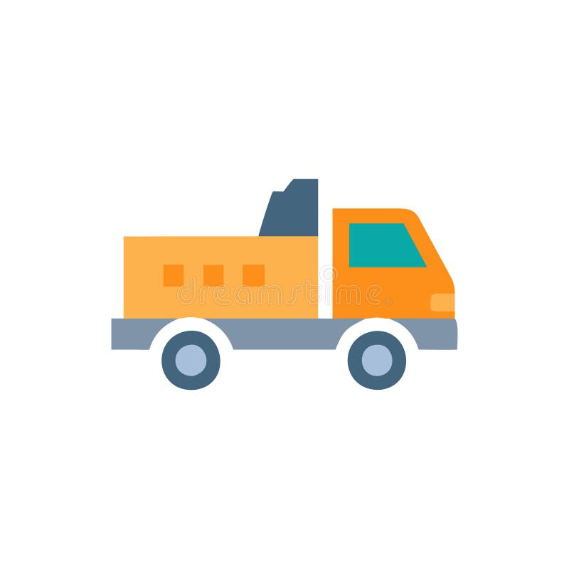 Construction Truck Icon for Heavy Equipment Stock Illustration ...