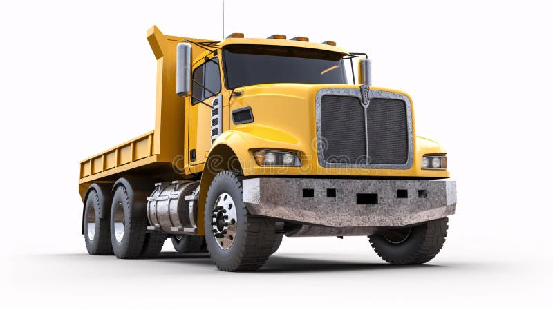 Construction Truck with White Background Generative Ai Stock ...
